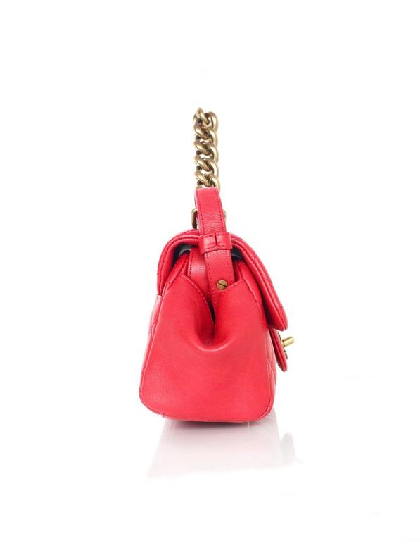 Chanel Red Quilted Leather Crossbody Flap Bag w/ Top Handle For Sale at ...