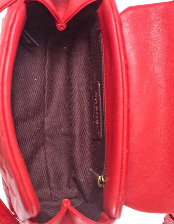 Chanel Red Quilted Leather Crossbody Flap Bag w/ Top Handle For Sale at ...