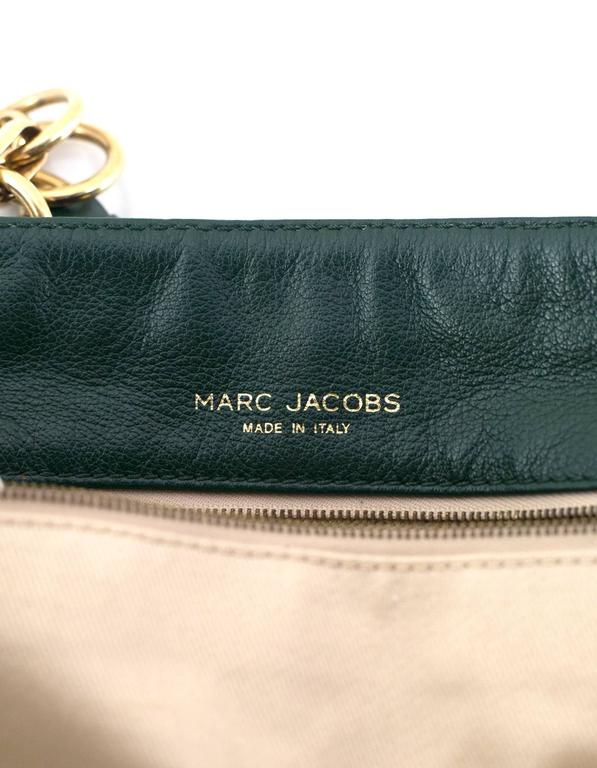Marc Jacobs Green Leather Quilted Tote Bag For Sale at 1stDibs