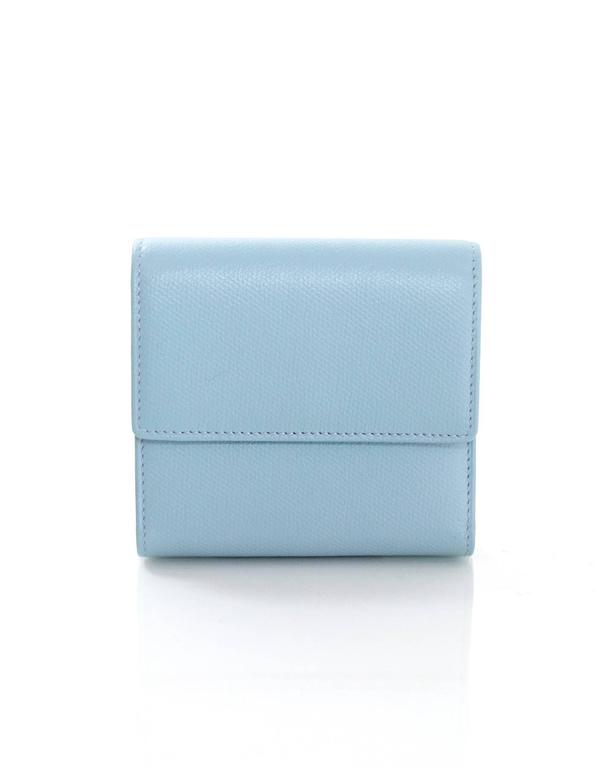 Chanel Light Blue Leather Double Snap Short Wallet For Sale at 1stDibs ...
