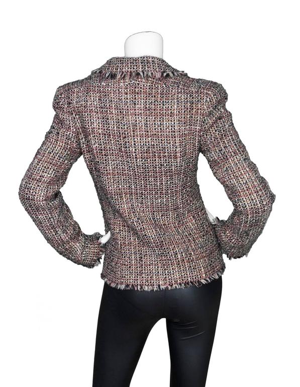 Chanel Multi-Color and Metallic Tweed Jacket sz FR38 For Sale at 1stDibs