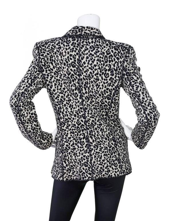 Armani Collezioni Leopard Print Jacket sz US8 For Sale at 1stDibs