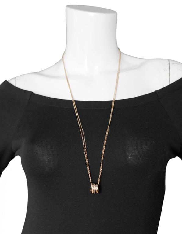 Christian Dior Gold Double Chain 3 Ring Necklace at 1stDibs | dior gold ...