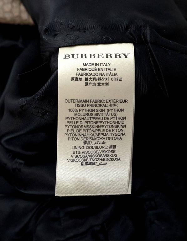 Burberry London Fawn Python Peplum Jacket sz US8 For Sale at 1stDibs ...