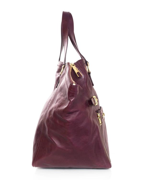 Yves Saint Laurent Burgundy Leather Large Downtown Tote Bag For Sale at ...