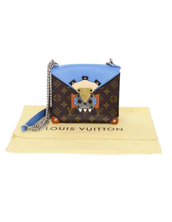 Louis Vuitton Blue and Bown Monogram Mask Pochette Crossbody Bag rt ...