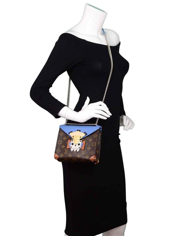 Louis Vuitton Blue and Bown Monogram Mask Pochette Crossbody Bag rt ...