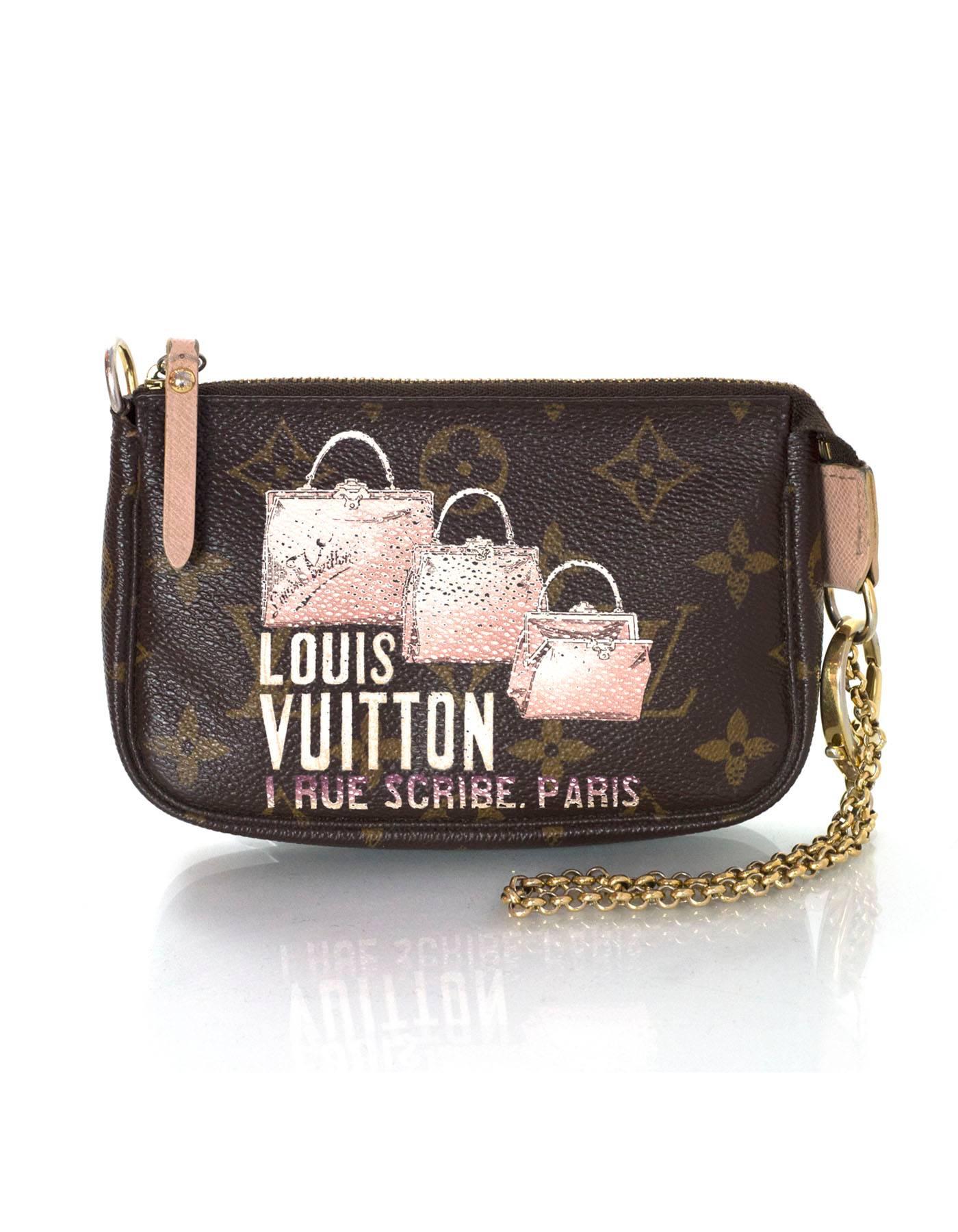 Louis Vuitton Limited Edition Monogram Rue Scribe Paris Pochette Bag ...