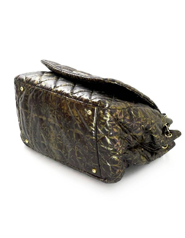 Chanel Black and Gold Quilted Print Accordion Flap Bag For Sale at 1stDibs