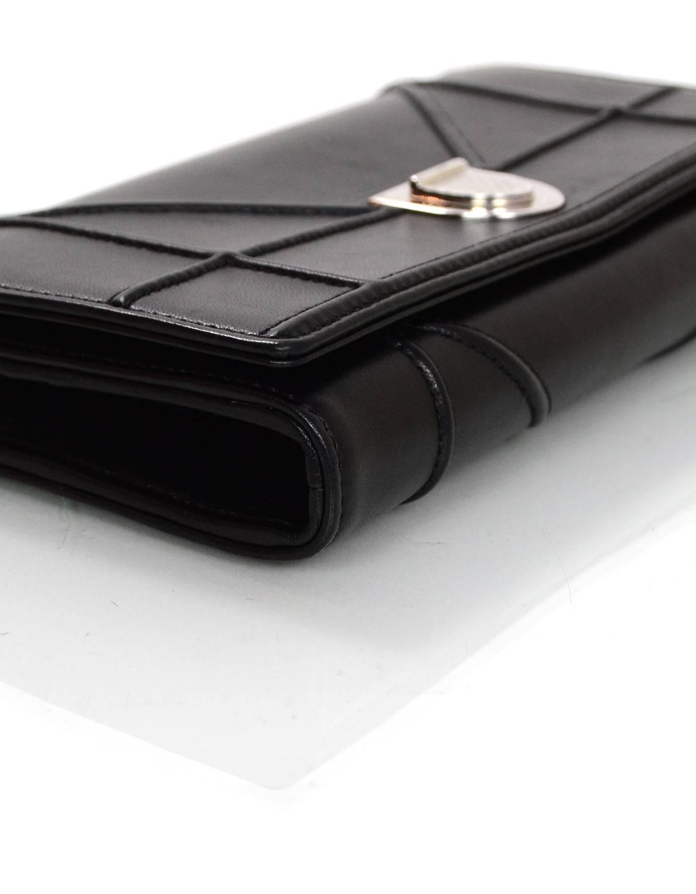 Christian Dior Black Diorama Croisiere WOC Wallet on a Chain Crossbody ...