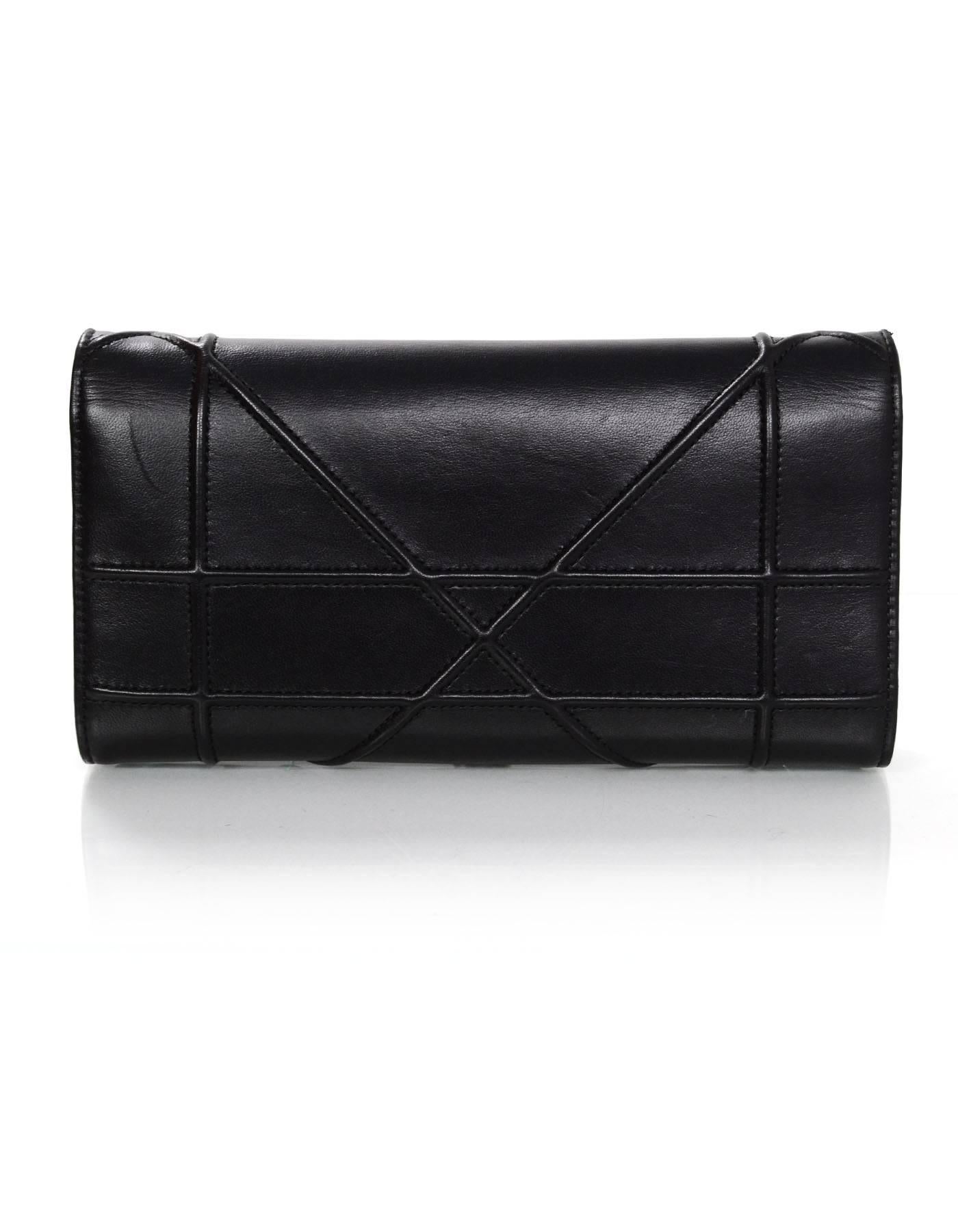 Christian Dior Black Diorama Croisiere WOC Wallet on a Chain Crossbody ...