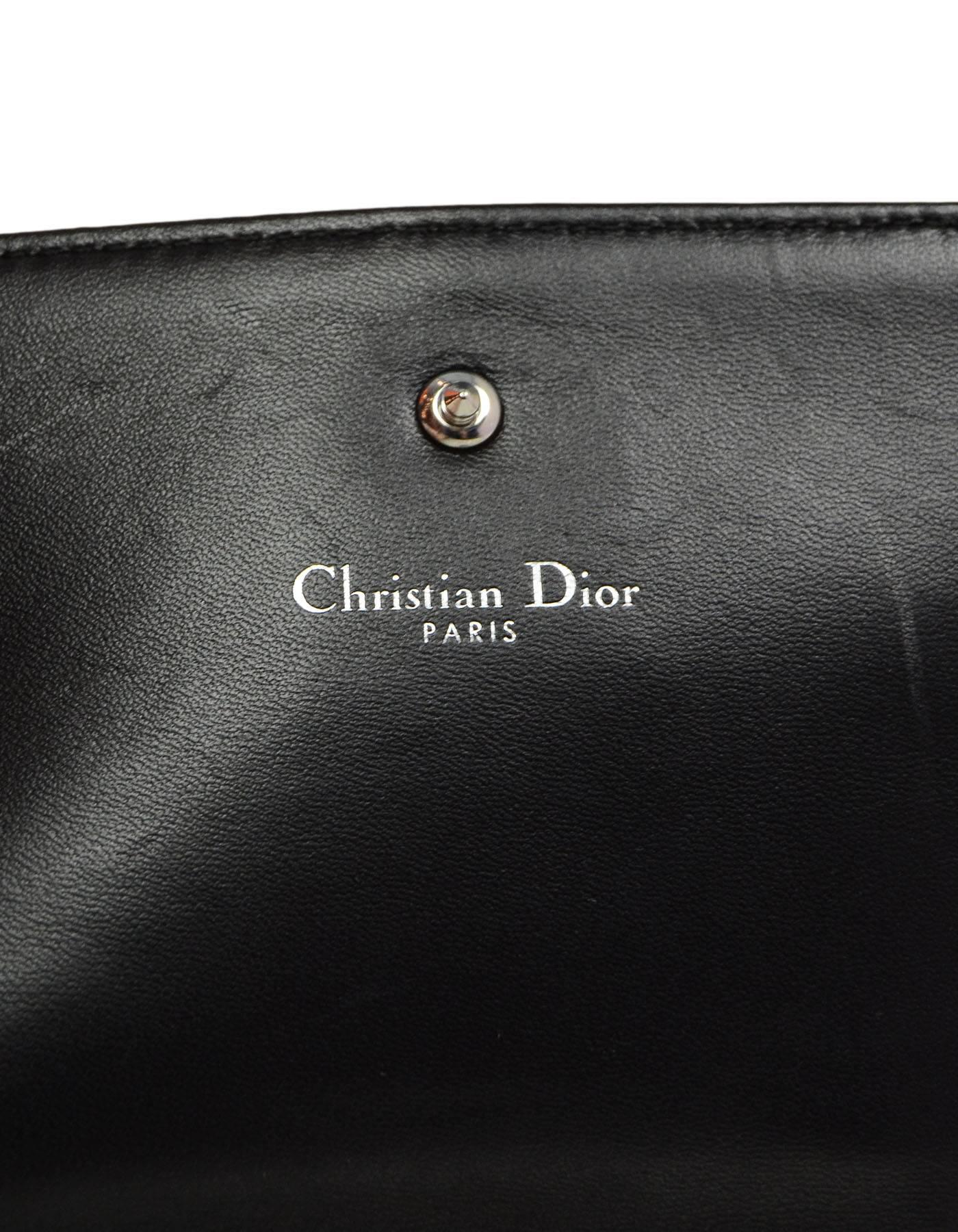 Christian Dior Black Diorama Croisiere WOC Wallet on a Chain Crossbody ...