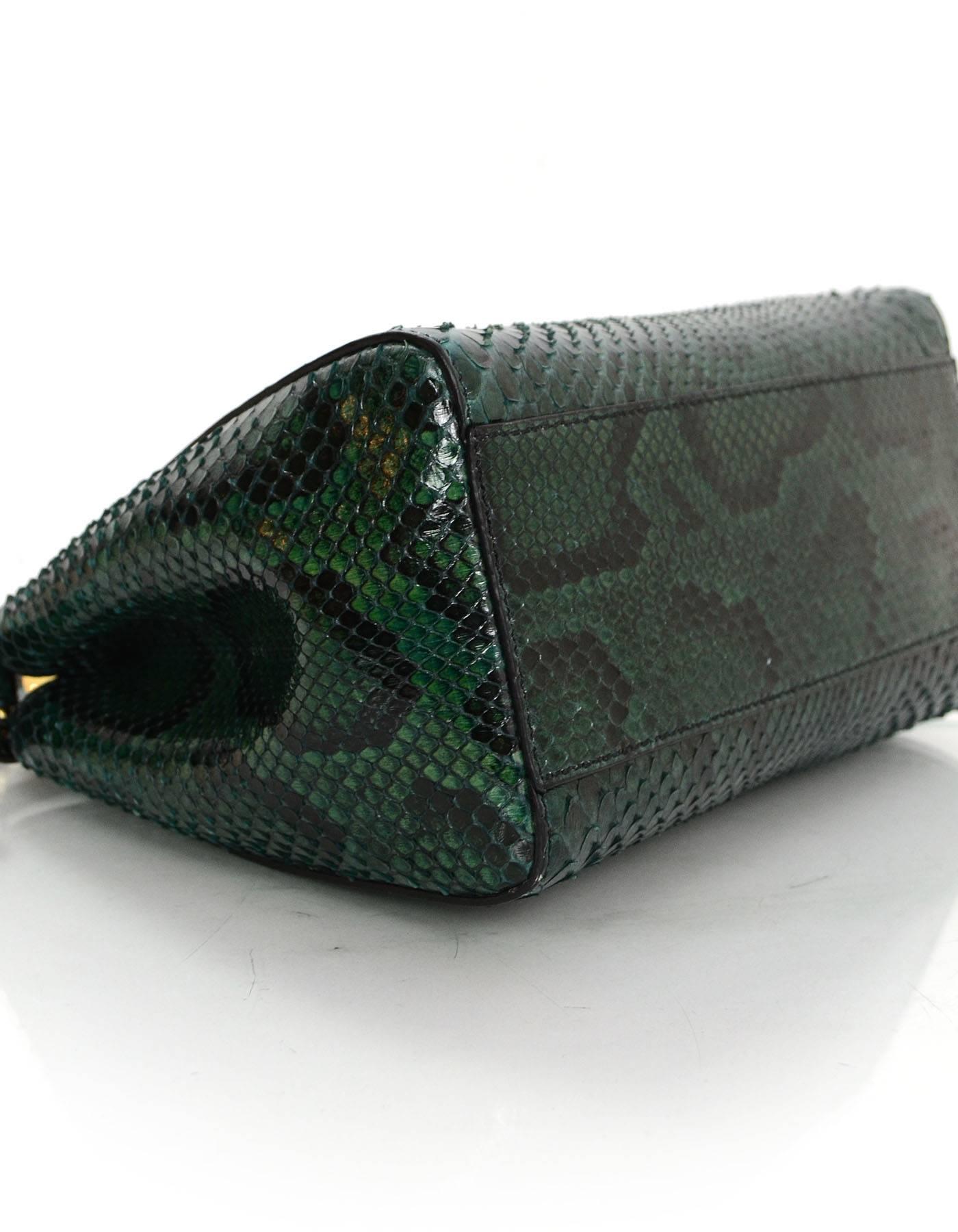 Fendi Green Python Mini Peek-a-Boo Crossbody Bag rt. $5, 950 For Sale ...