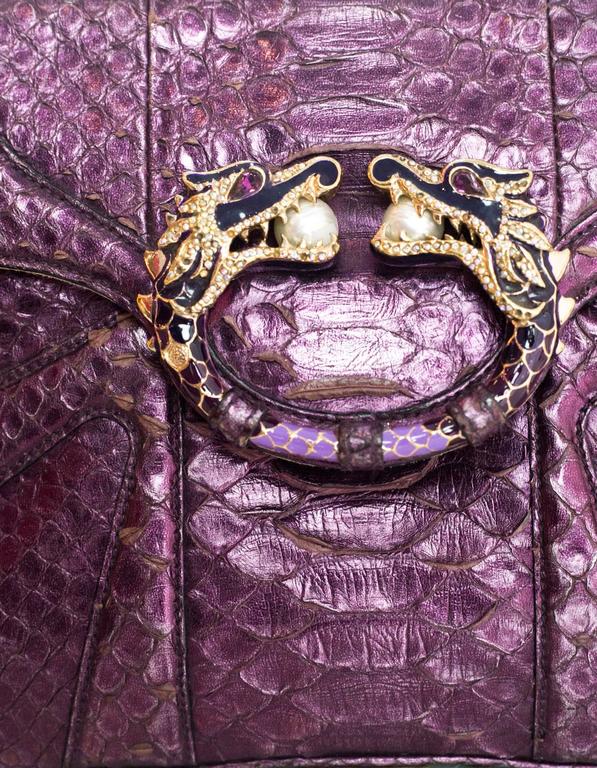 Gucci Tom Ford Purple Python Jeweled Dragon Bag For Sale at 1stDibs ...