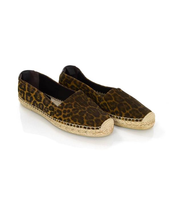 Saint Laurent NEW Leopard Print Espadrilles sz 39 For Sale at 1stDibs