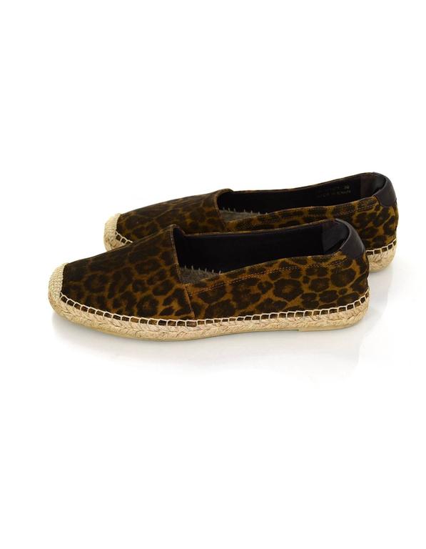 Saint Laurent NEW Leopard Print Espadrilles sz 39 For Sale at 1stDibs