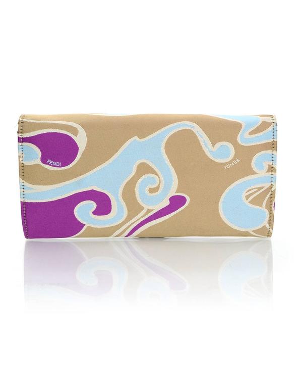 Fendi Multi-Color Abstract Print Wallet with Box For Sale at 1stDibs