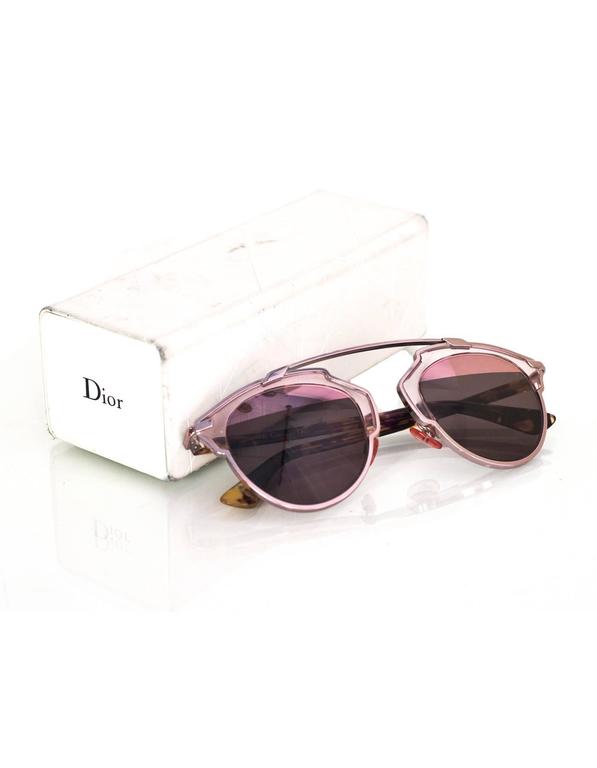 Christian Dior Rose Gold So Real Sunglasses with Case at 1stDibs