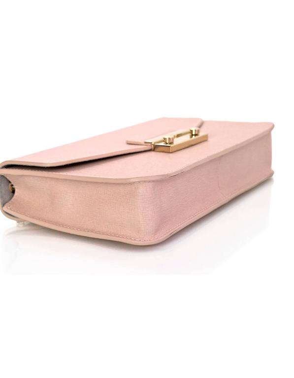 Furla Pink Saffiano Julia Pochette Shoulder/Crossbody Bag For Sale at ...