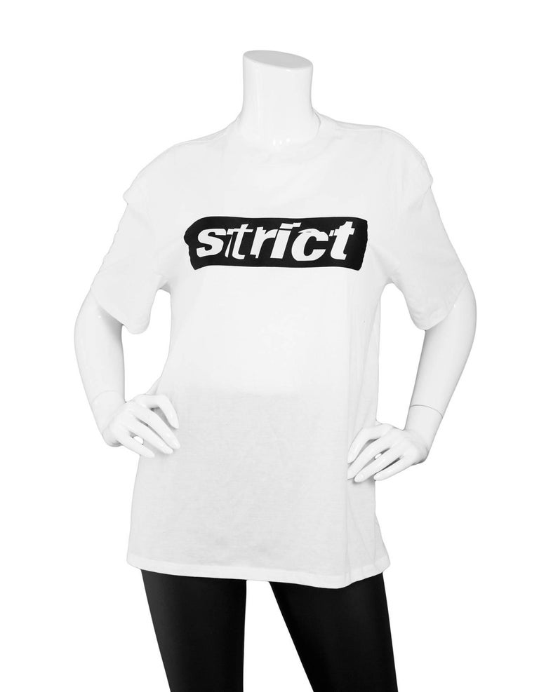 Alexander Wang White Cotton Strict T-Shirt sz M For Sale at 1stDibs ...