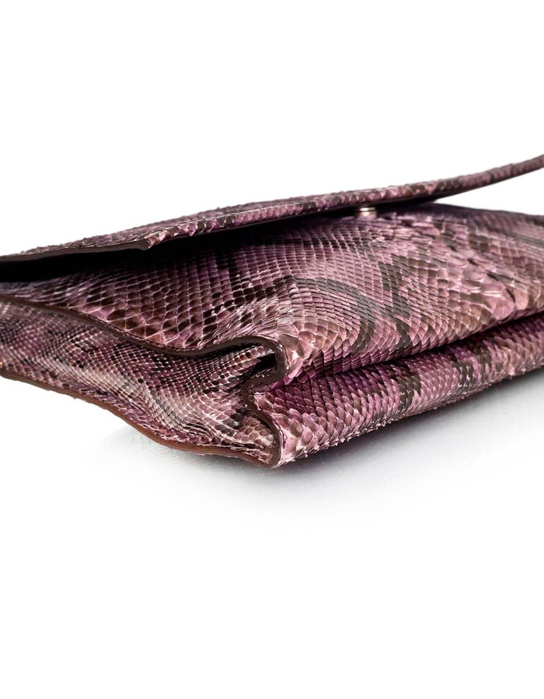 Prada Purple Python Shoulder Bag with Dust Bag For Sale at 1stDibs ...