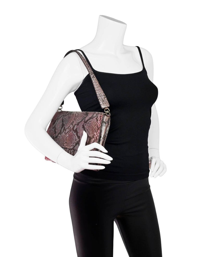 Prada Purple Python Shoulder Bag with Dust Bag For Sale at 1stDibs ...