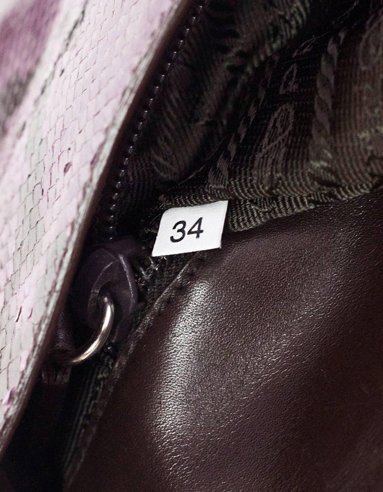 Prada Purple Python Shoulder Bag with Dust Bag For Sale at 1stDibs ...
