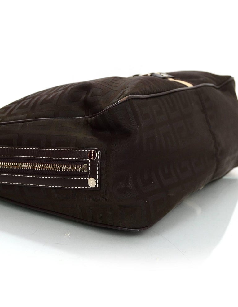 Givenchy Brown Monogram Nylon Shoulder Bag For Sale at 1stDibs