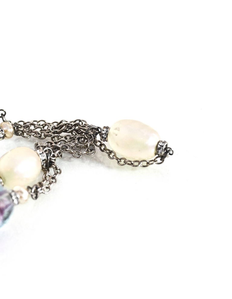 Chanel '90s Vintage Iridescent Bead and Faux Pearl 27" Chain Belt at ...