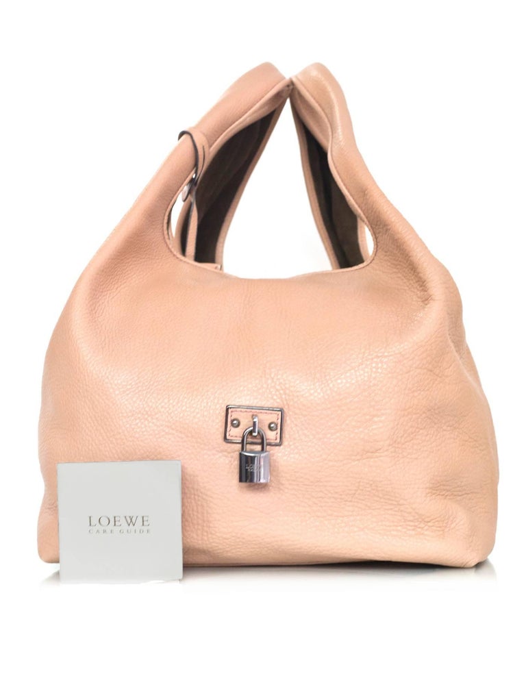 Loewe Rose Leather Calle Hobo Tote Bag For Sale at 1stDibs
