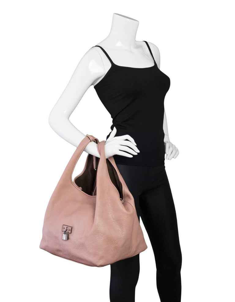 Loewe Rose Leather Calle Hobo Tote Bag For Sale at 1stDibs