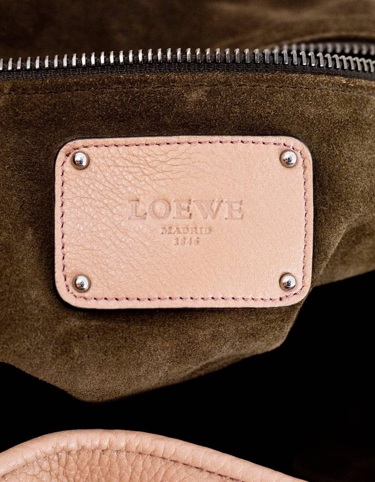 Loewe Rose Leather Calle Hobo Tote Bag For Sale at 1stDibs