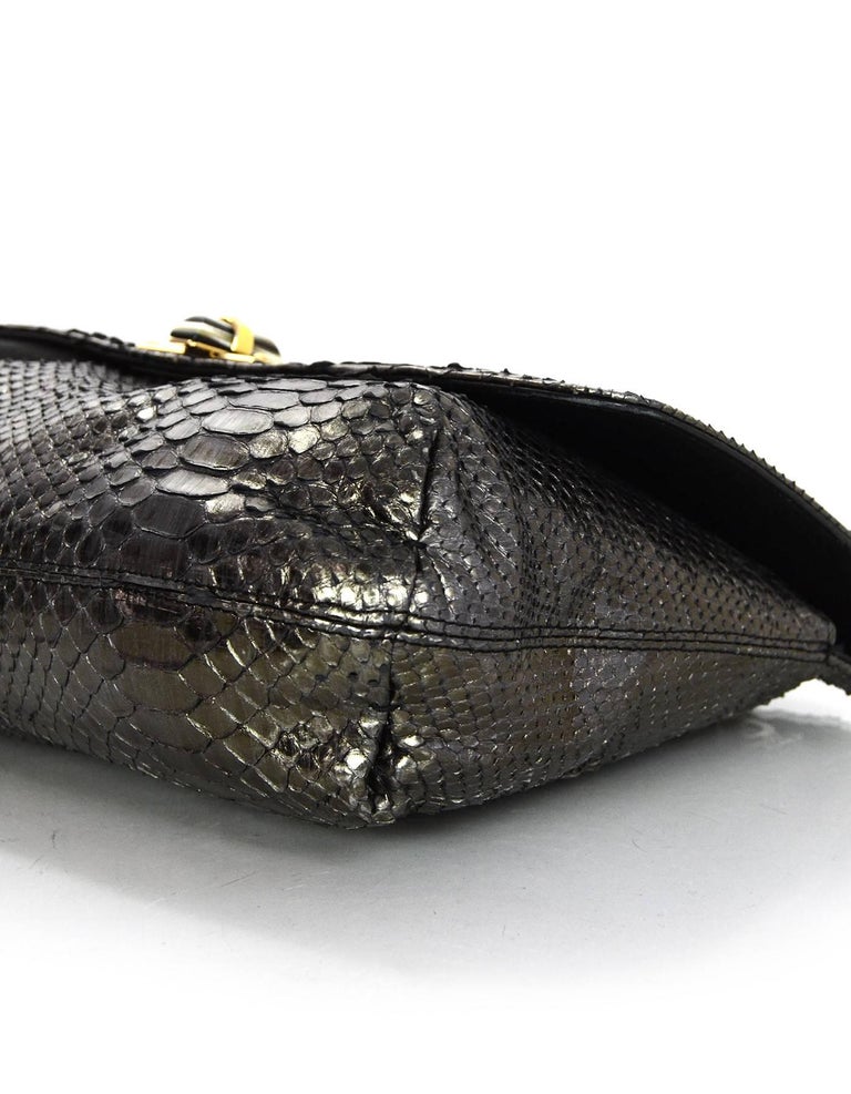 Lanvin Pewter Python Medium Happy Bag with DB For Sale at 1stDibs ...