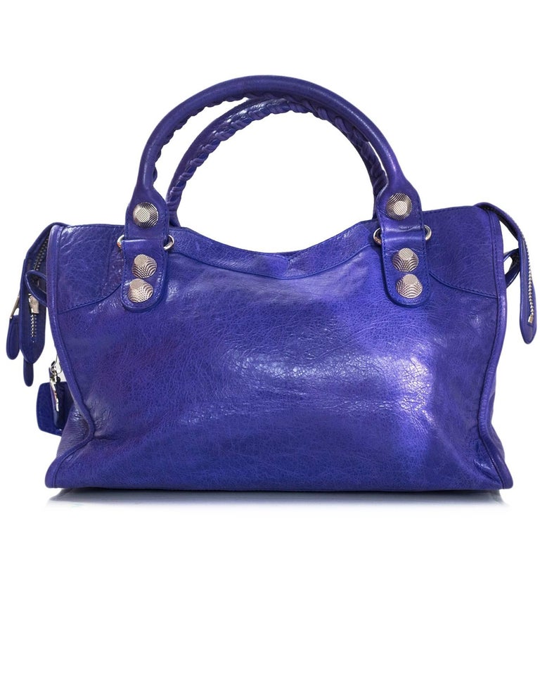 Balenciaga Bleu Lavande Agneau Lambskin Giant 21 City Tote Bag For Sale ...