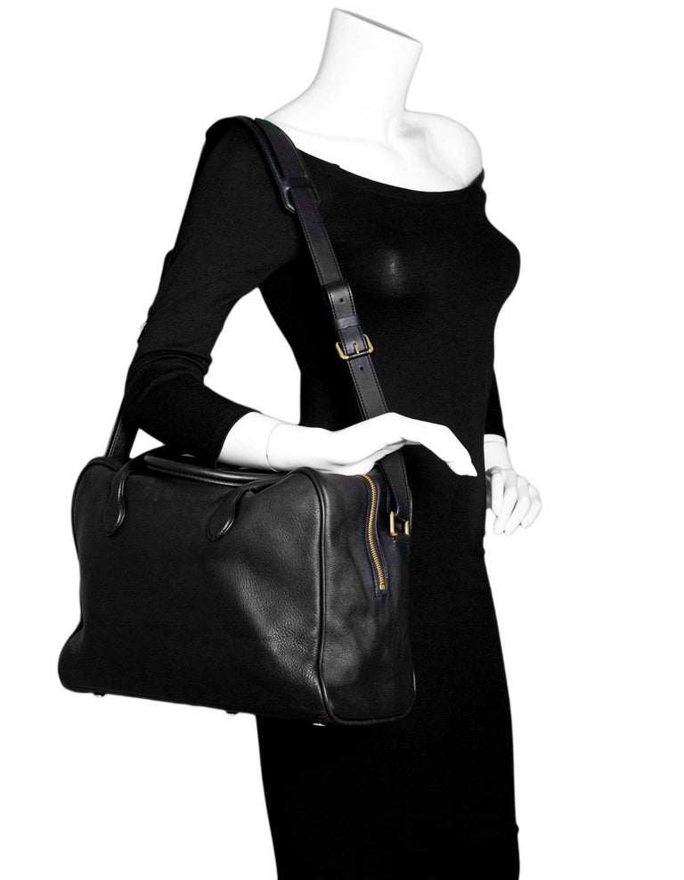 Balmain Black Leather Pierre Satchel Bag with Strap at 1stDibs ...