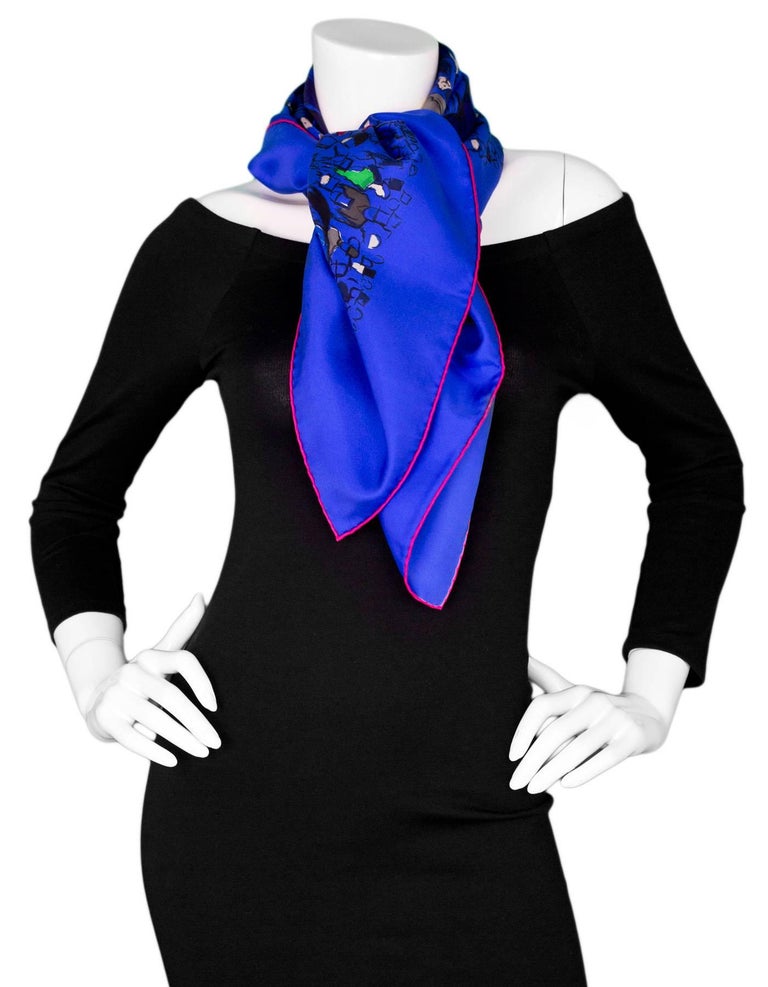 Hermes Blue Paddock Silk 90cm Scarf NWT with Box at 1stDibs | hermes ...