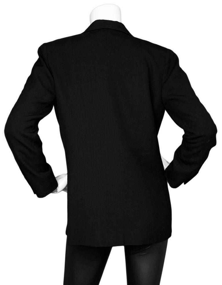 Chanel Vintage Black Triple-Breasted Jacket Size FR42 For Sale at ...