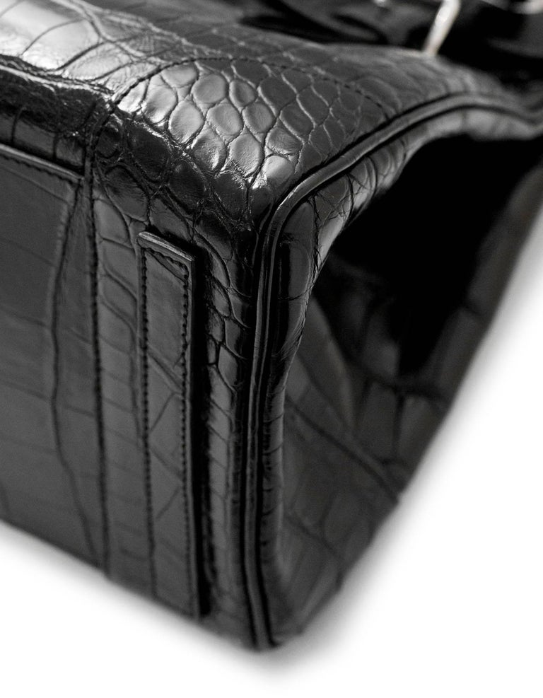 Ralph Lauren Black Crocodile Ricky 33 Satchel Bag with Strap at 1stDibs ...