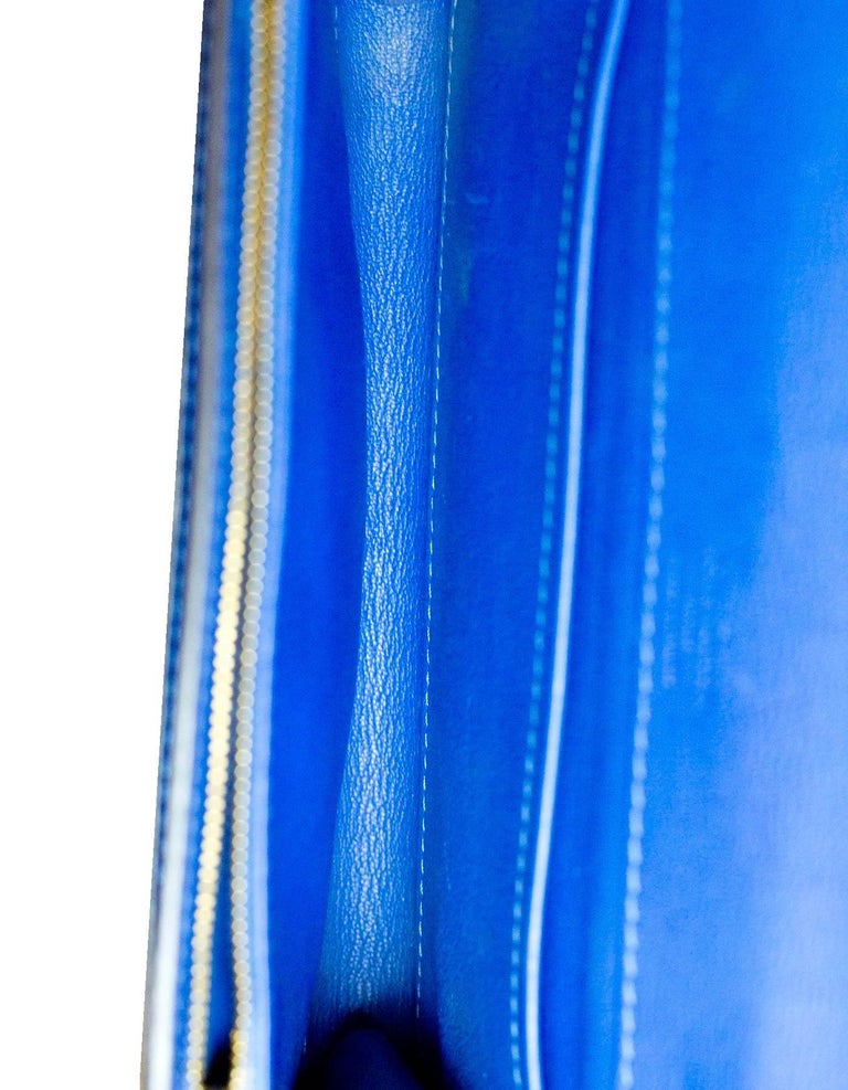 Louis Vuitton Cobalt Blue Python Chain Louise Clutch Shoulder Bag at ...