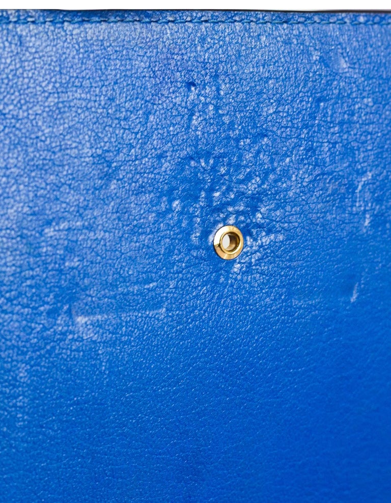 Louis Vuitton Cobalt Blue Python Chain Louise Clutch Shoulder Bag at ...