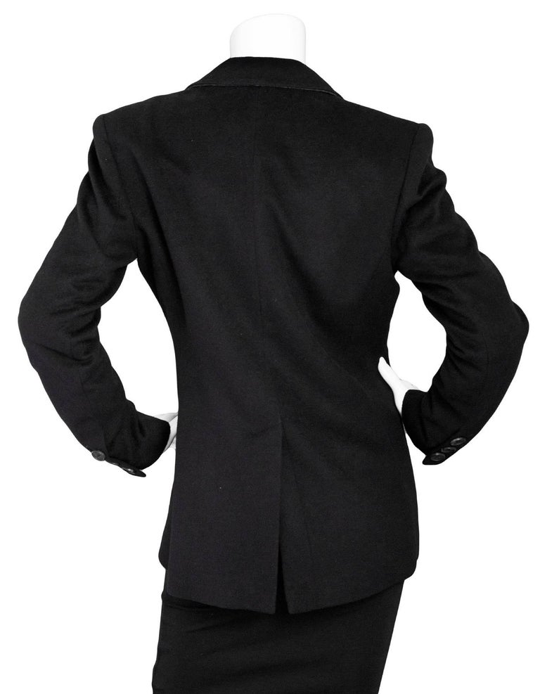 Thalian Black Cashmere Blazer sz US8 For Sale at 1stDibs