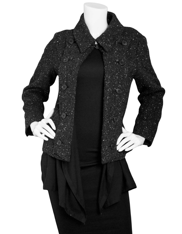 Limi Feu Charcoal Double Breasted Jacket and Insert sz S For Sale at ...