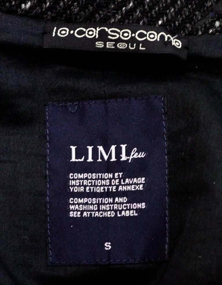 Limi Feu Charcoal Double Breasted Jacket and Insert sz S For Sale at ...