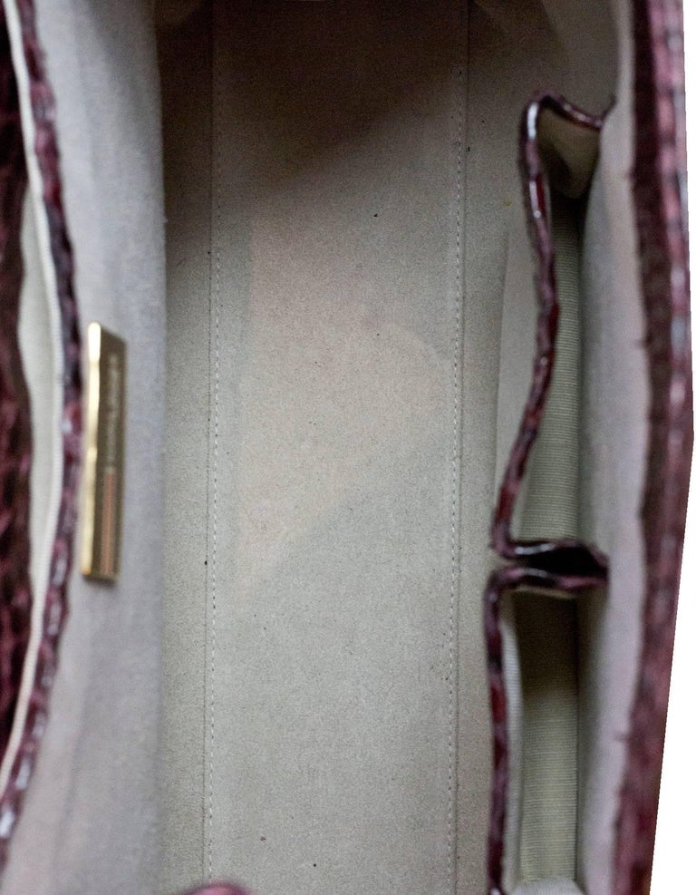 Kara Ross Burgundy Python Snakeskin Trinity Lady Bag Sathel For Sale at ...