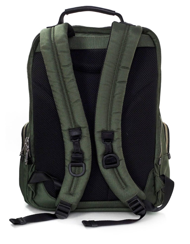 Tumi Green Nylon Knox Backpack Bag For Sale at 1stDibs | tumi knox backpack