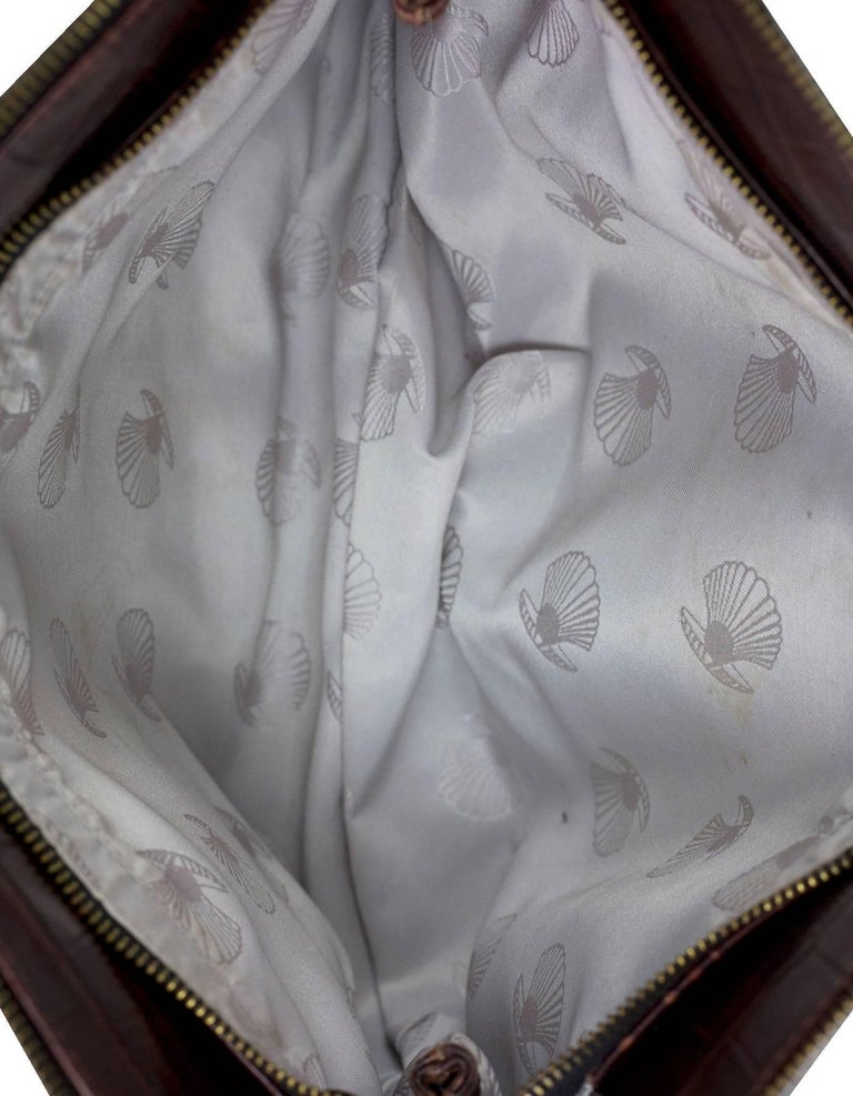 Modalu Burgundy Embossed Croc Handle Bag with DB For Sale at 1stDibs ...