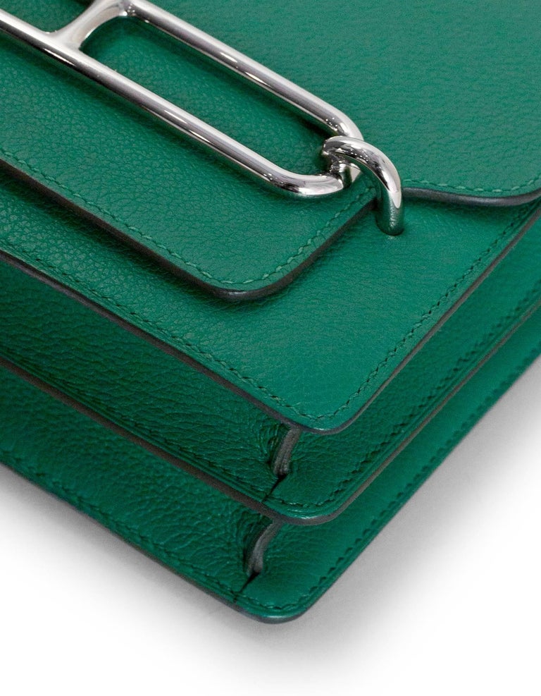 Hermes Green Evercolor Mini Sac Roulis Crossbody Bag, 2017 For Sale at ...
