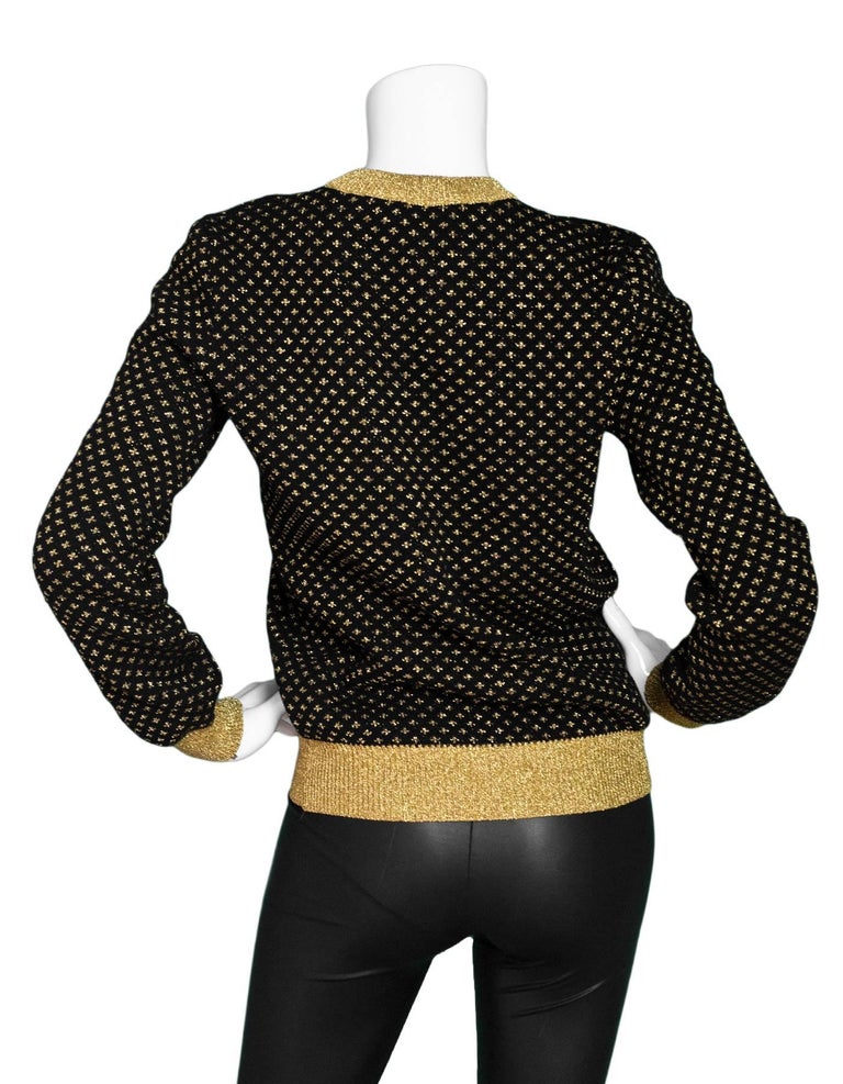 Gucci 2018 Black and Gold Guccy Sega Sweater For Sale at 1stDibs ...
