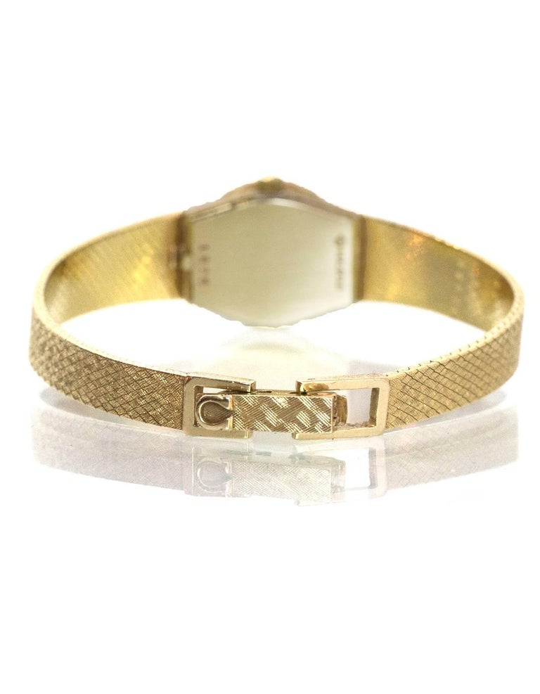 Omega Vintage Diamond and 14k Gold 15mm Watch at 1stDibs | omega 14k ...