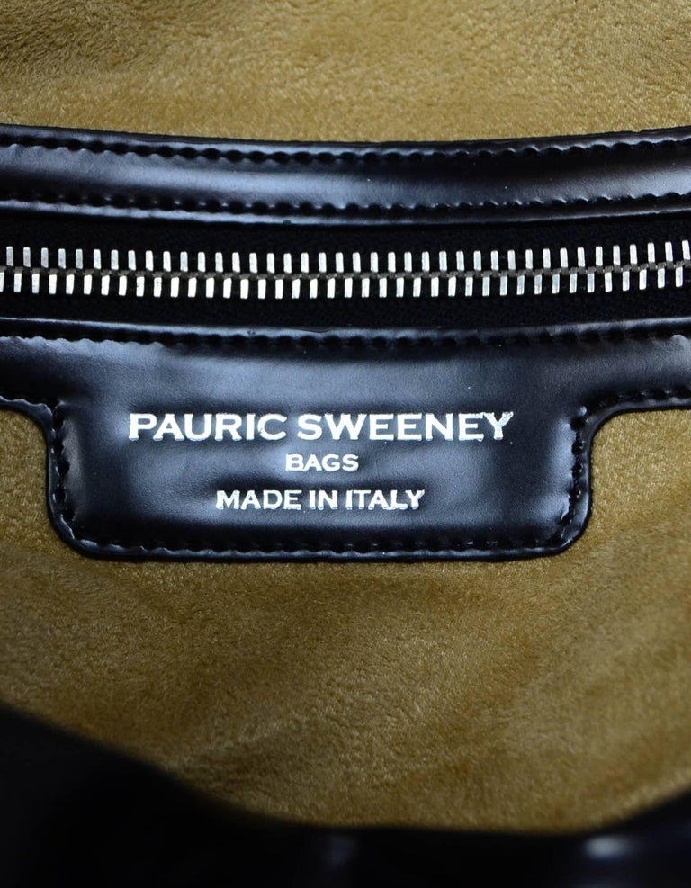Pauric Sweeney Black Patent Large Handle Bag For Sale at 1stDibs ...